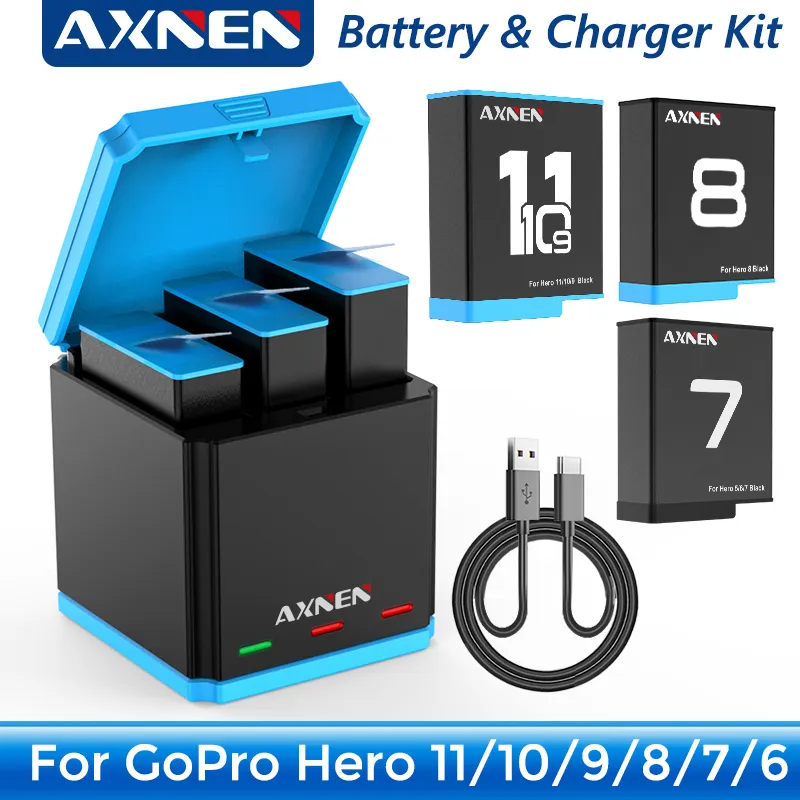 GoPro Battery Charger Kit - Extended Life Batteries & Charger for Hero ...