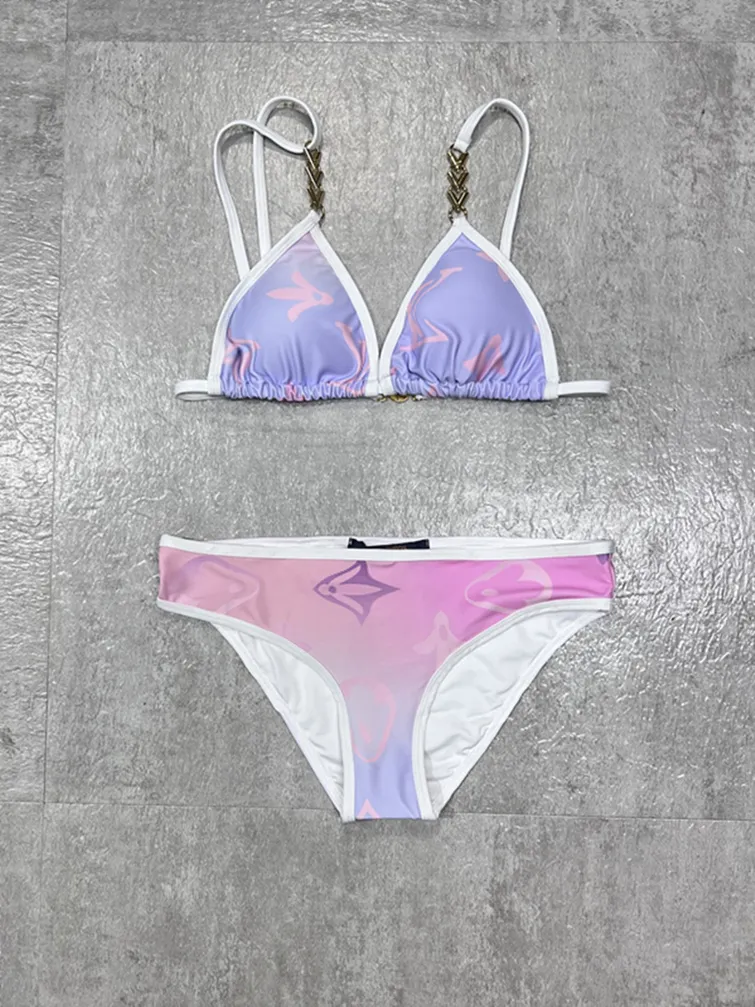 DHgate.com:Women's High-Waisted Printed Bikini Set 2024, Designer ...