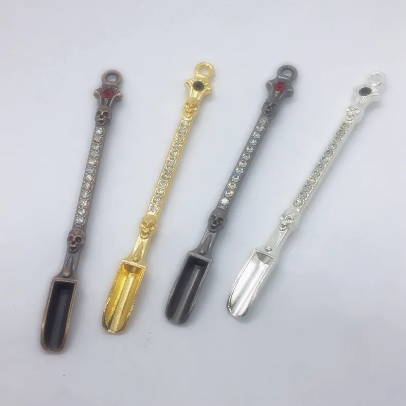 Halloween Skull Design Metal Dab Tool Colorful Bubble Spoon With Shovel ...