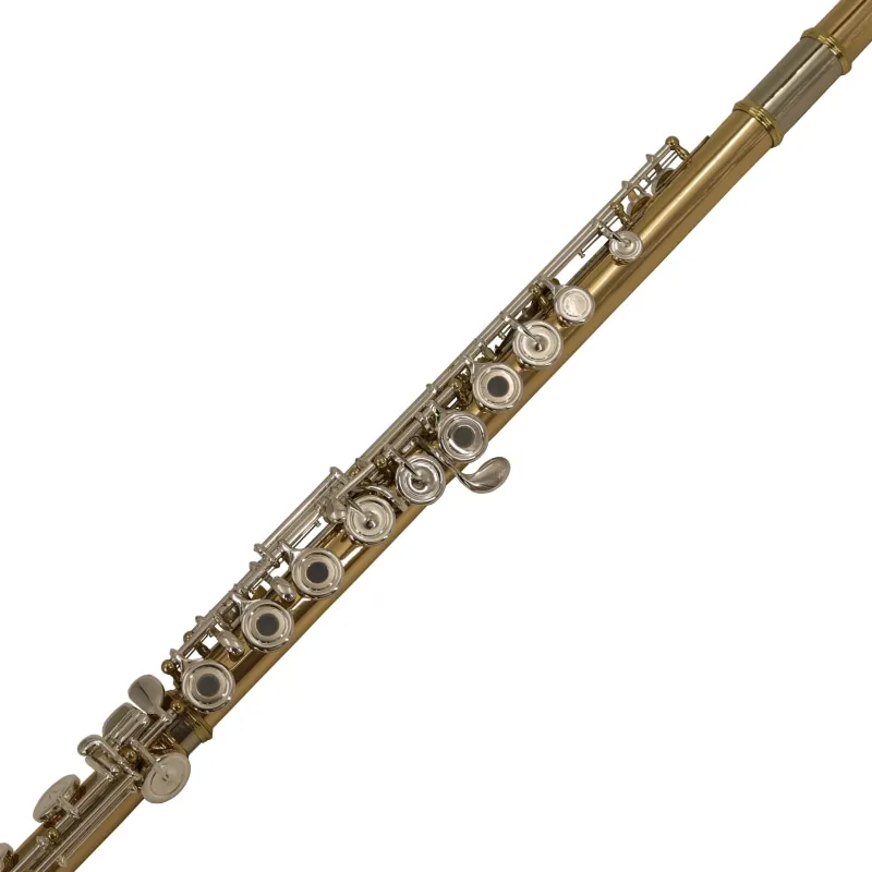 High-End C Flute with French Silver-Plated Keys, 85 Gold Copper Alloy ...