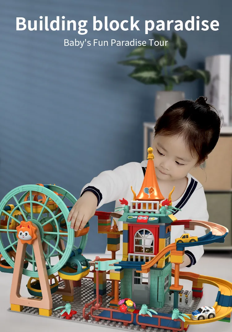 Creative Marble Run Building Blocks Set - Architecture Castle, Car ...