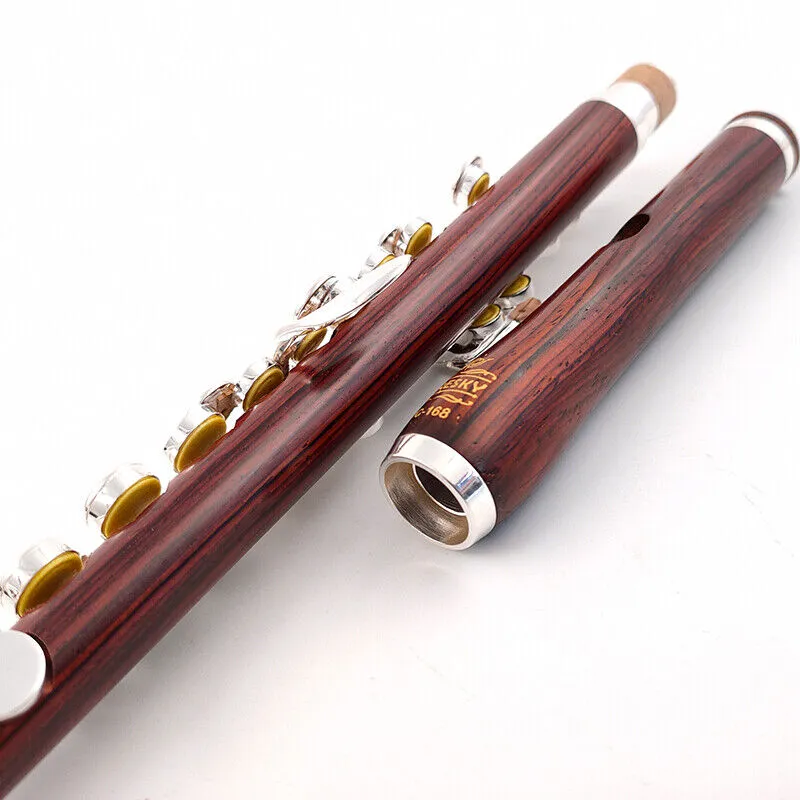 DHgate.com:Professional Rosewood C-Key Piccolo Half Flute with Silver ...
