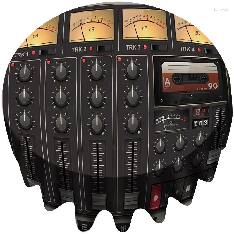 Retro Audio Mixin Device Control Board Sliders Faders Panel Image Round ...