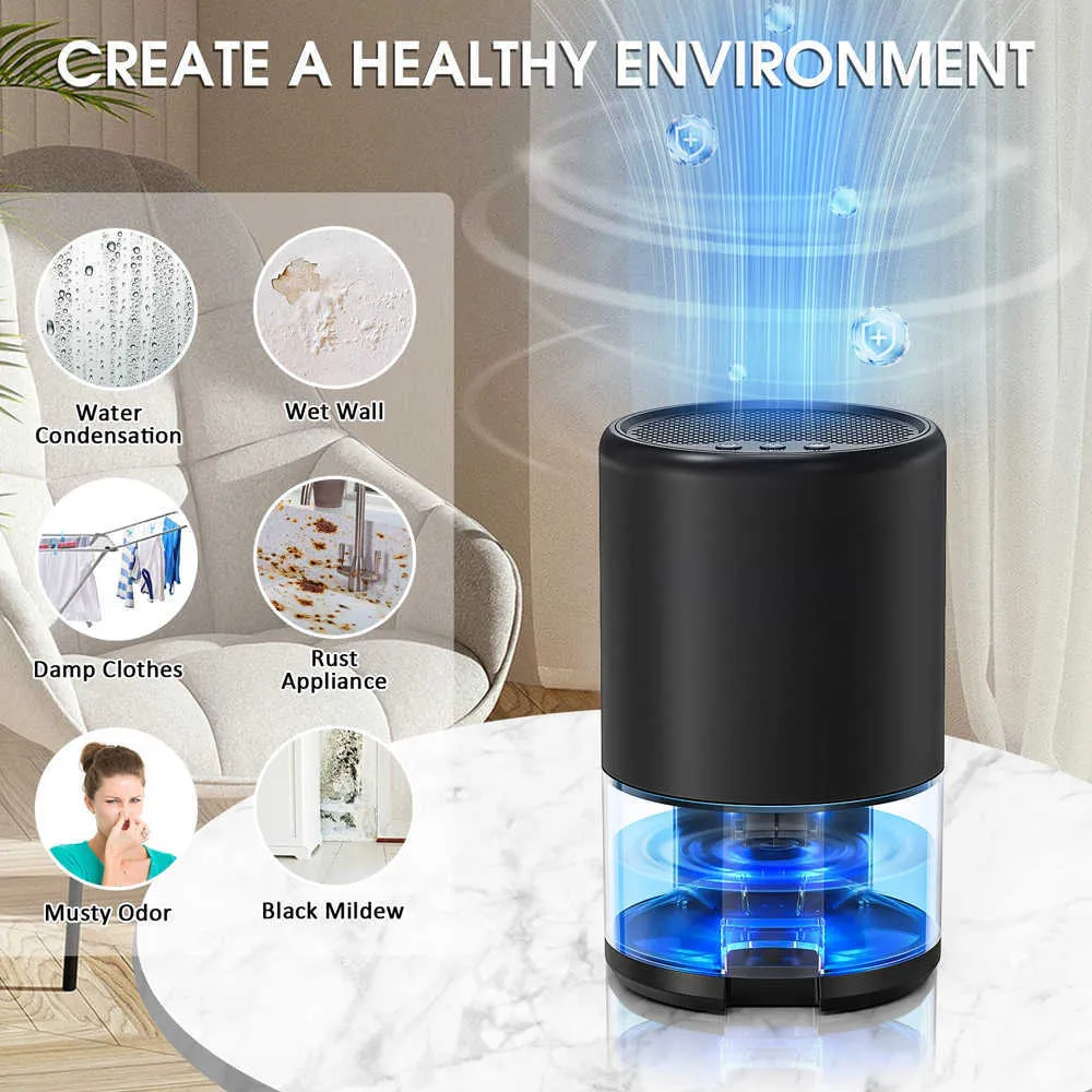 Compact Dehumidifier & Air Purifier - Portable Electric Moisture ...