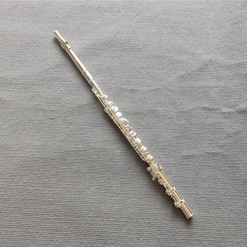 Professional Silver Plated Flute - 17 Key Open Hole Electromechanical ...