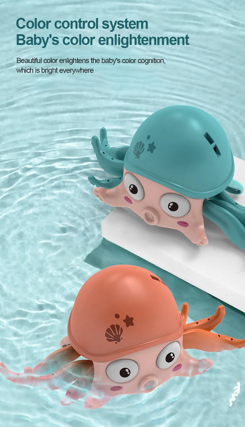 DHgate.com:Octopus Bath Toy for Toddlers, Pulling Line Clockwork ...