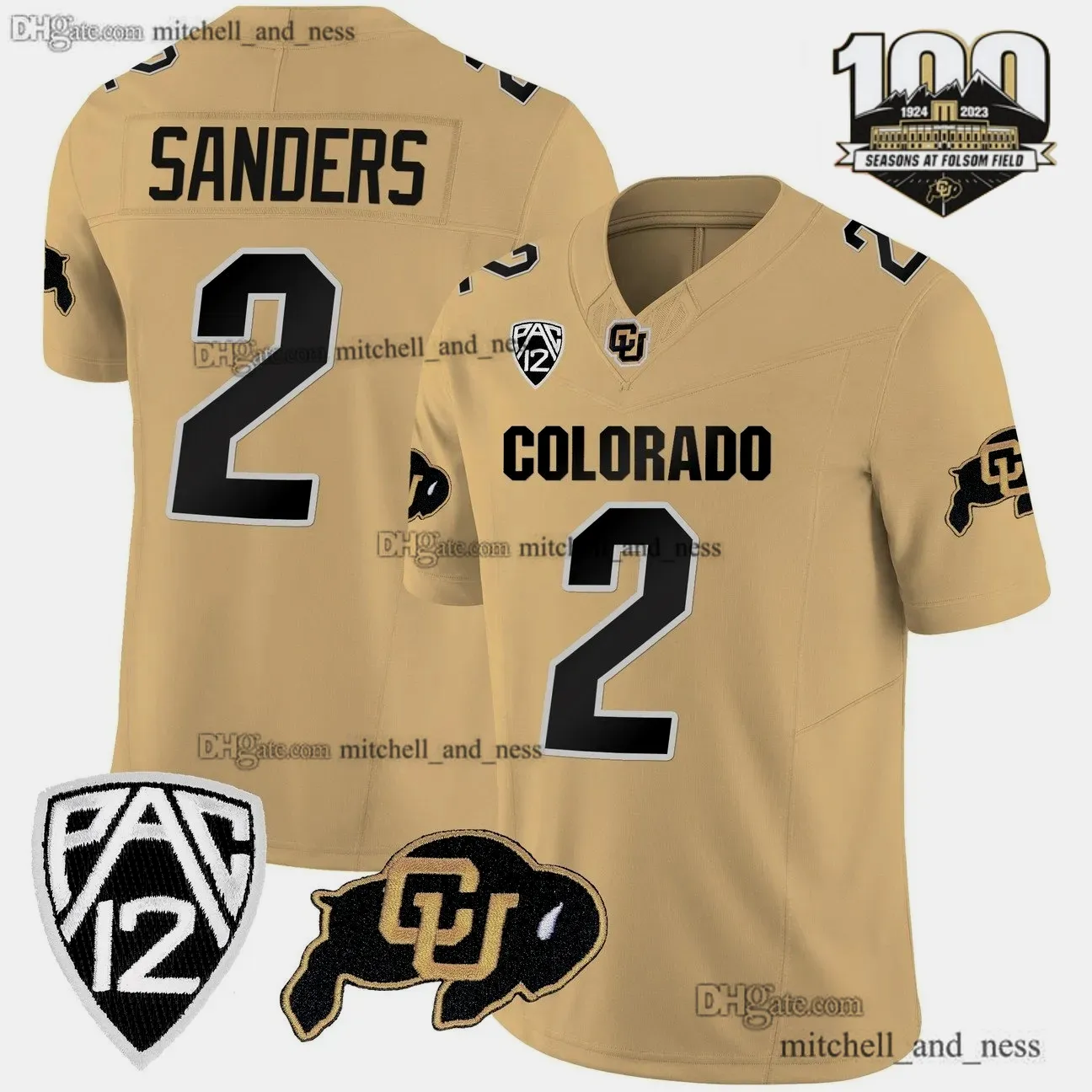 Custom NCAA Football New Legend Colorado Buffaloes 2 Shedeur Sanders ...