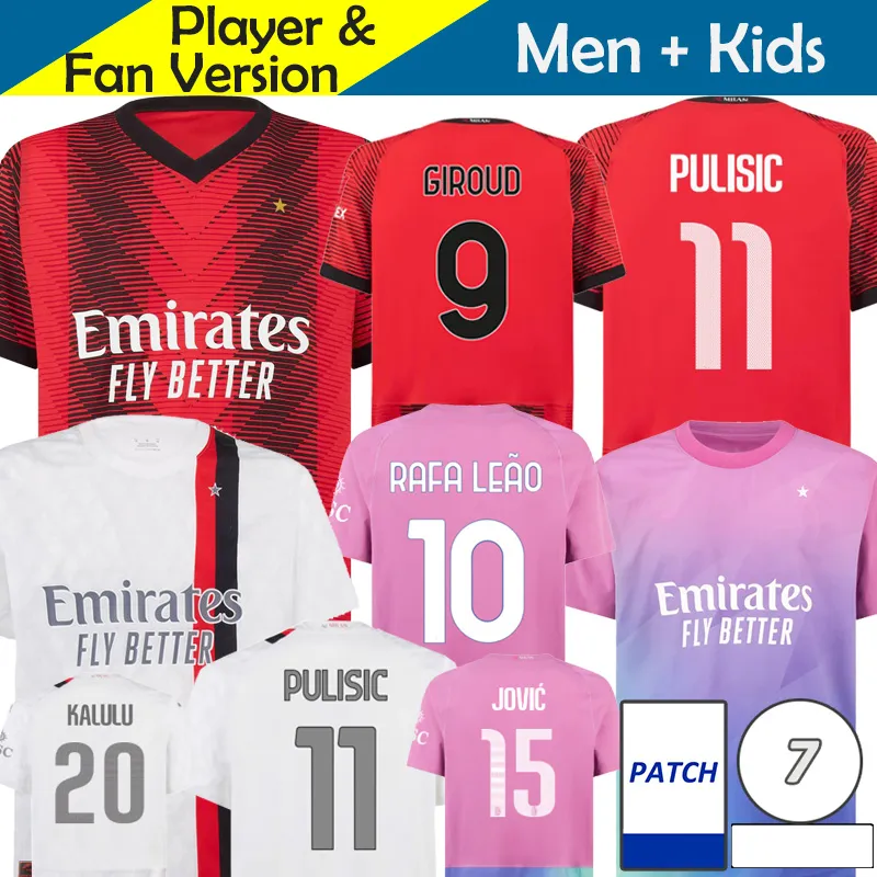 DHgate.com:AC 23 24 Maglia s Soccer Jerseys Kids Kit 2023 2024 Home ...