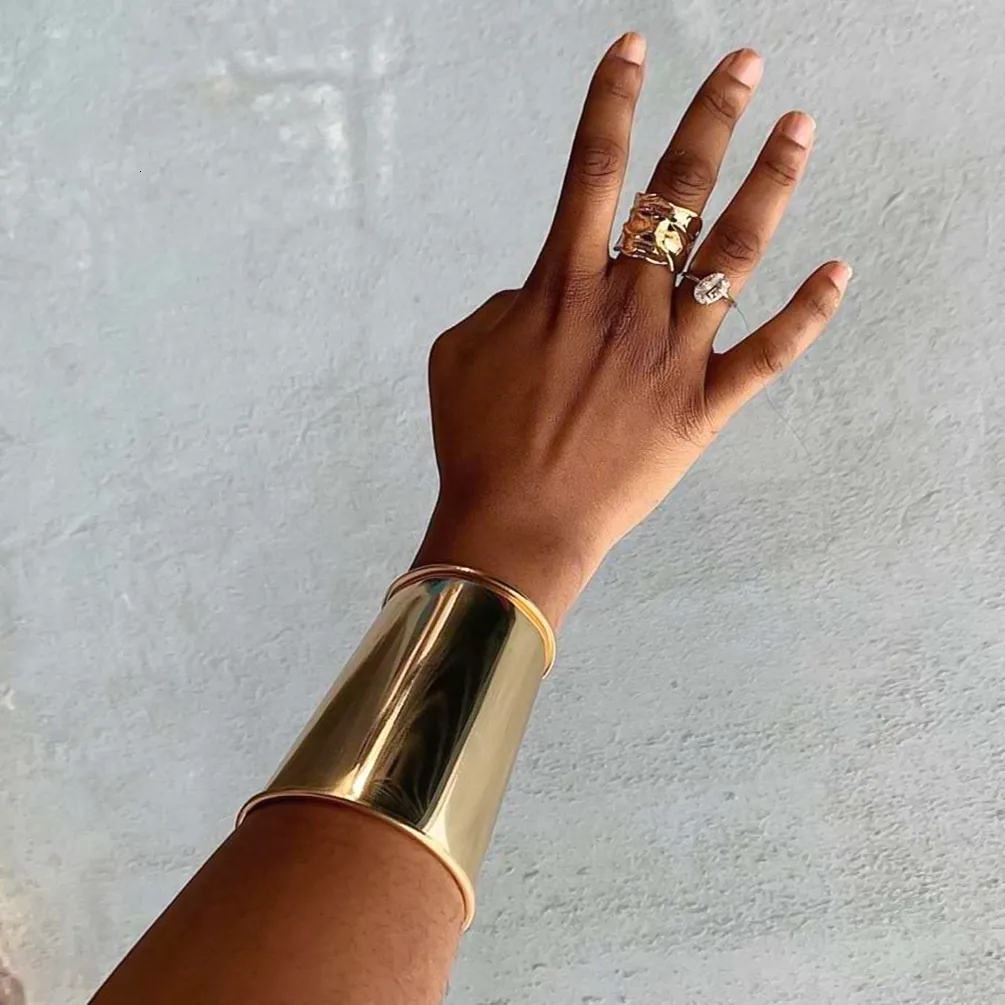 Bangle: KDLUN Punk Smooth Metal Cuff Bracelet for Women, Statement ...