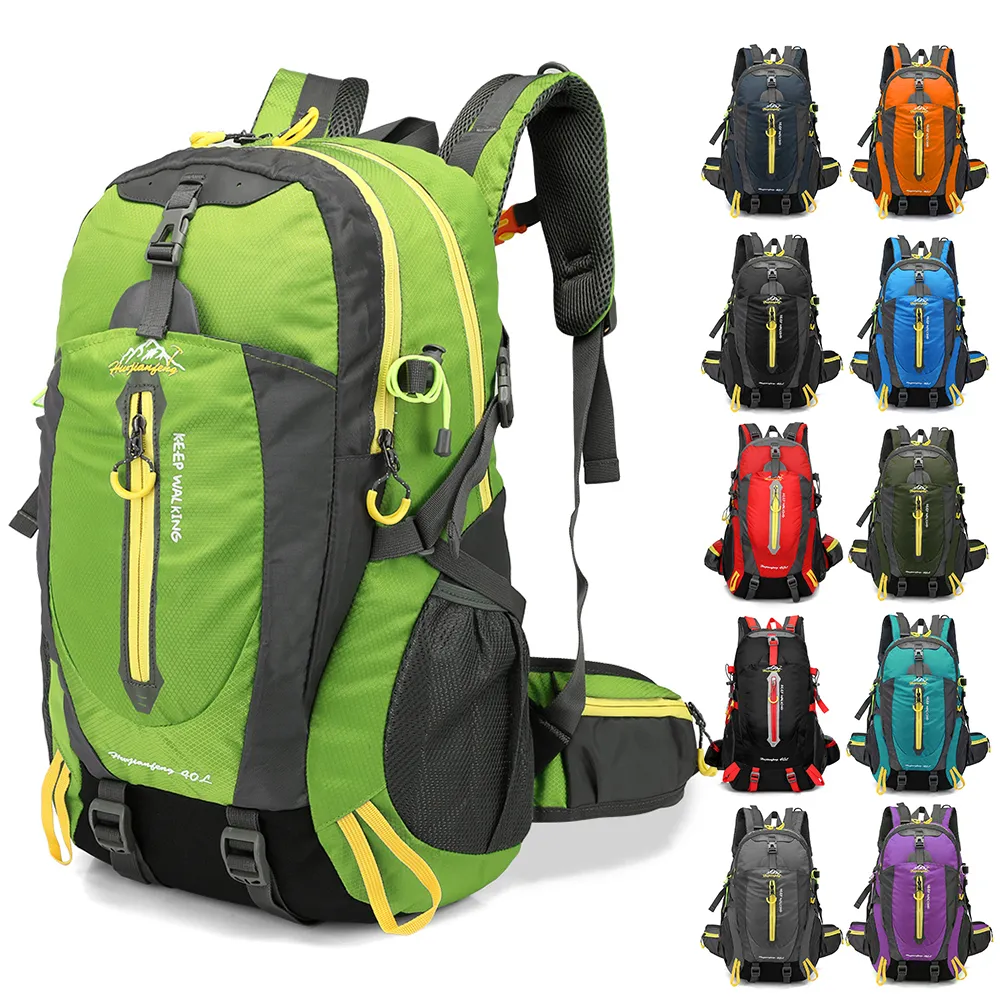 40L Hiking Backpack - Water Resistant Travel Backpack, Camping Daypack ...