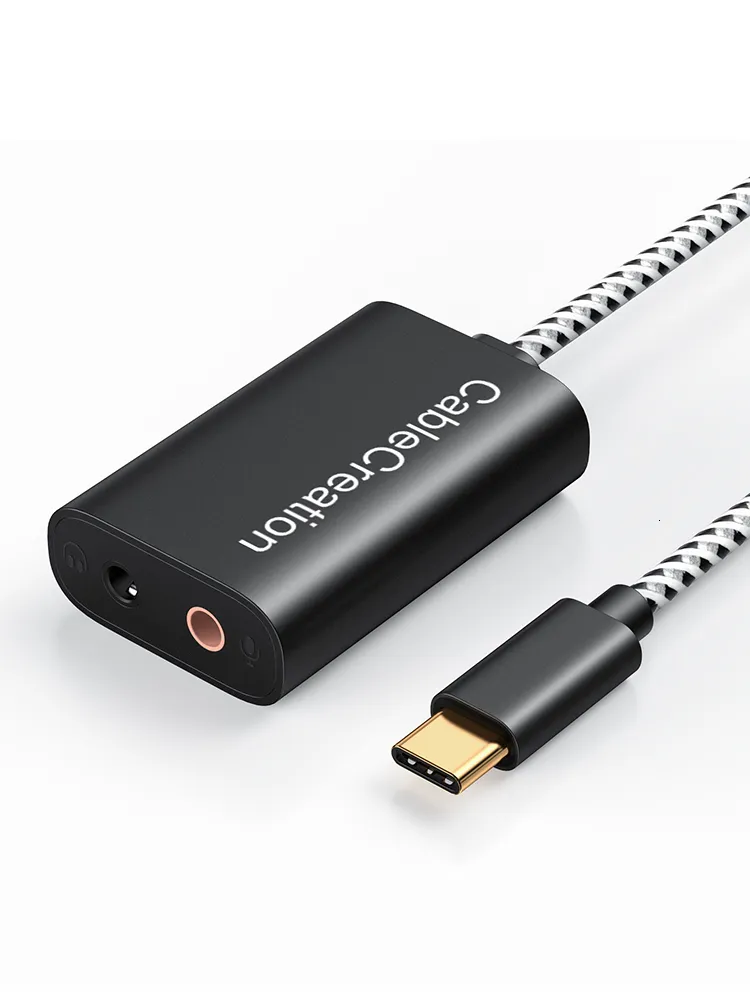 CableCreation USB Type C External Sound Card, Type C To 3.5mm Audio ...