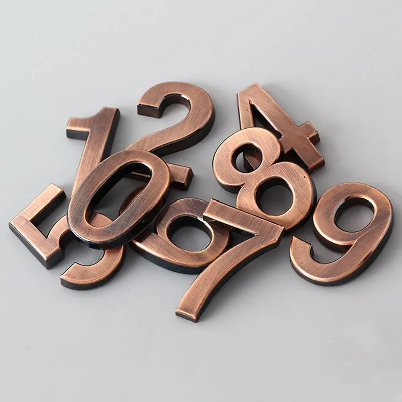 Bronze 3D House Numbers - Modern Door Numbers, Apartment Address Sign ...