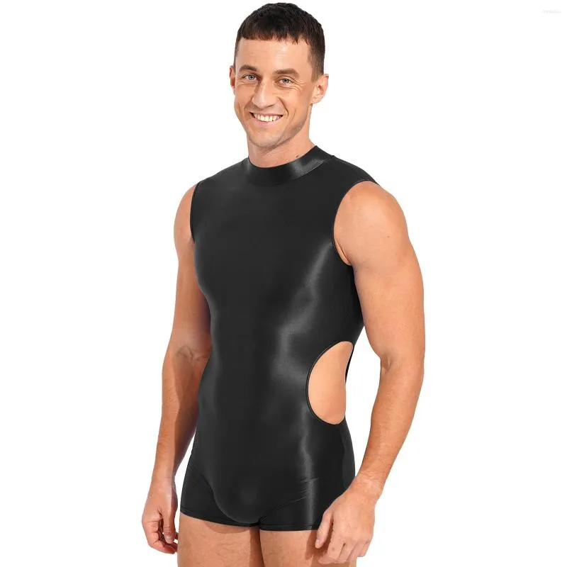 DHgate.com:Glossy One-Piece Bodysuit: Stretchy Swimsuit for Mens ...