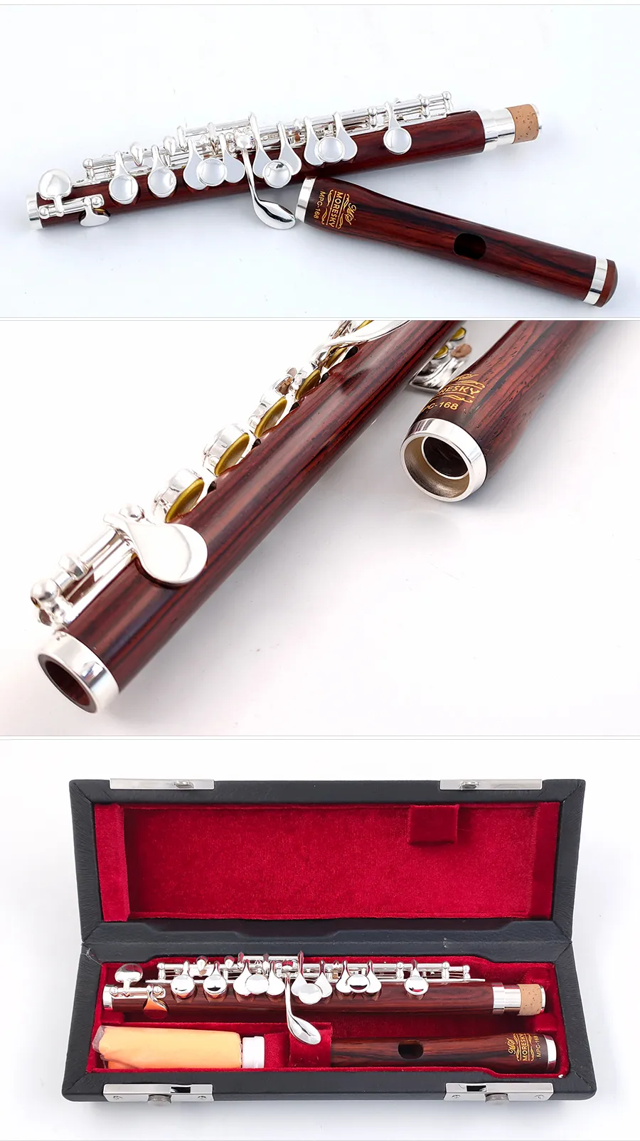 DHgate.com:Professional Rosewood C-Key Piccolo Half Flute with Silver ...