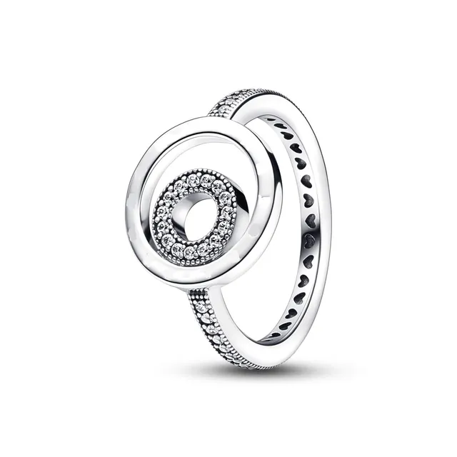 NUEVO 2023 100% 925 Plata Esterlina Anillo De Circón Brillante De Alta ...