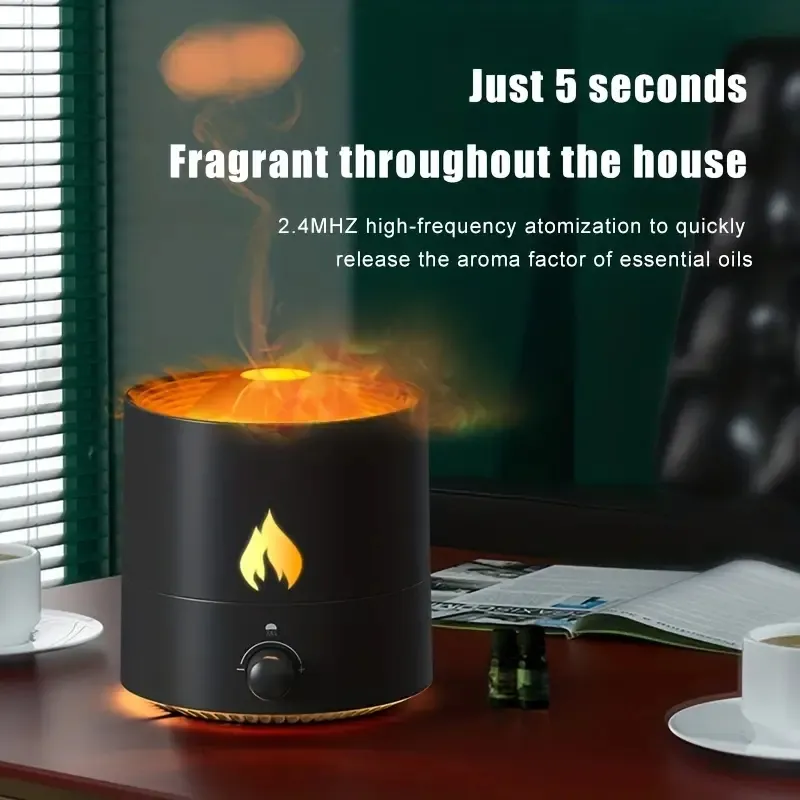 Jellyfish Flame Diffuser - USB Aromatherapy Humidifier with Smoke Ring ...