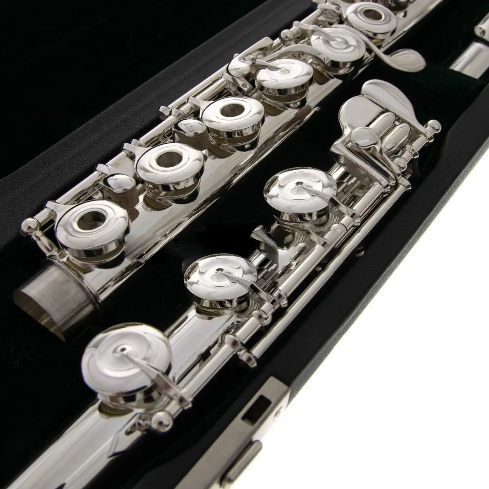 DHgate.com:High Quality Silver Plated 17 Key Open Hole Flute Instrument ...