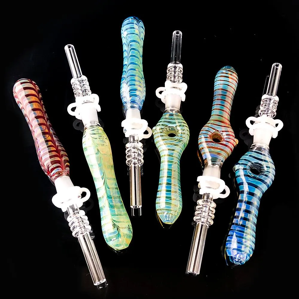 Glass Dab Rig Kit - NC Rig with Quartz Tip, Dab Straw, Silicone Pipe ...