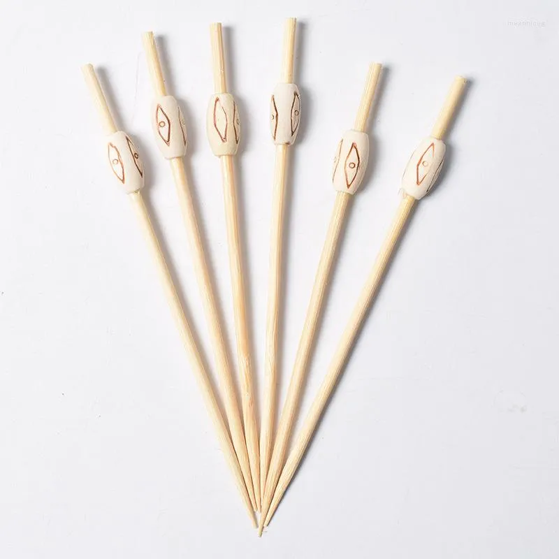 DHgate.com:Forks 100Pcs Disposable Bamboo Picks Sushi Fork Cocktail ...