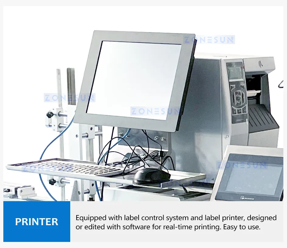 ZONESUN Automatic Corner Wrap Label Applicator ... From Zonesunplus ...