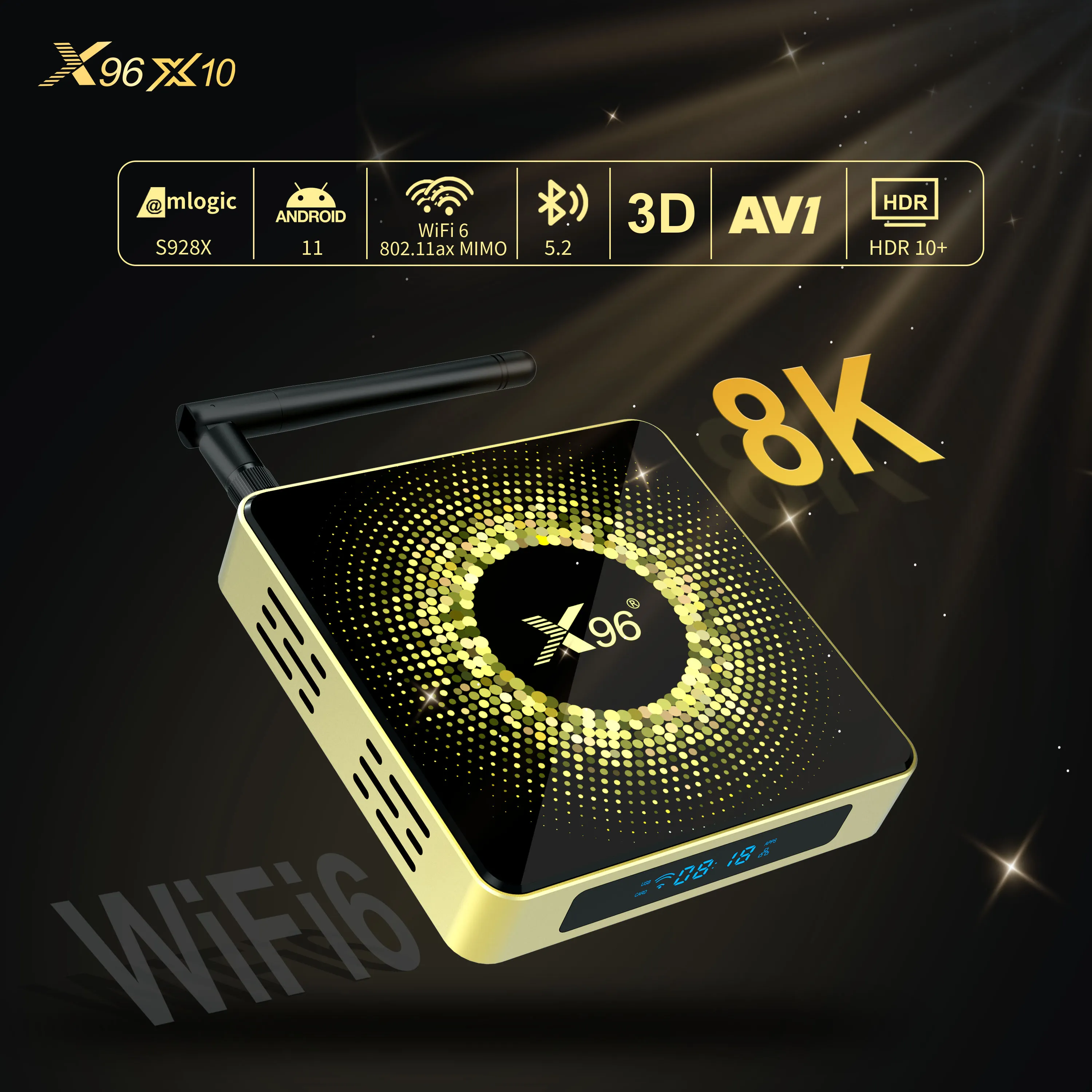 X96 X10 Android 11 D905 Tv Box With Amlogic S928X, 8K Resolution, Dual ...