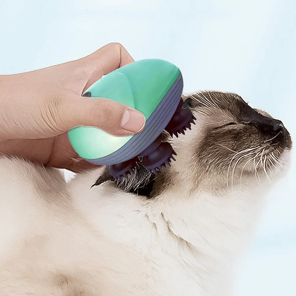 Smart Pet Massager - Electric Dog & Cat Grooming Brush for Hair Growth ...