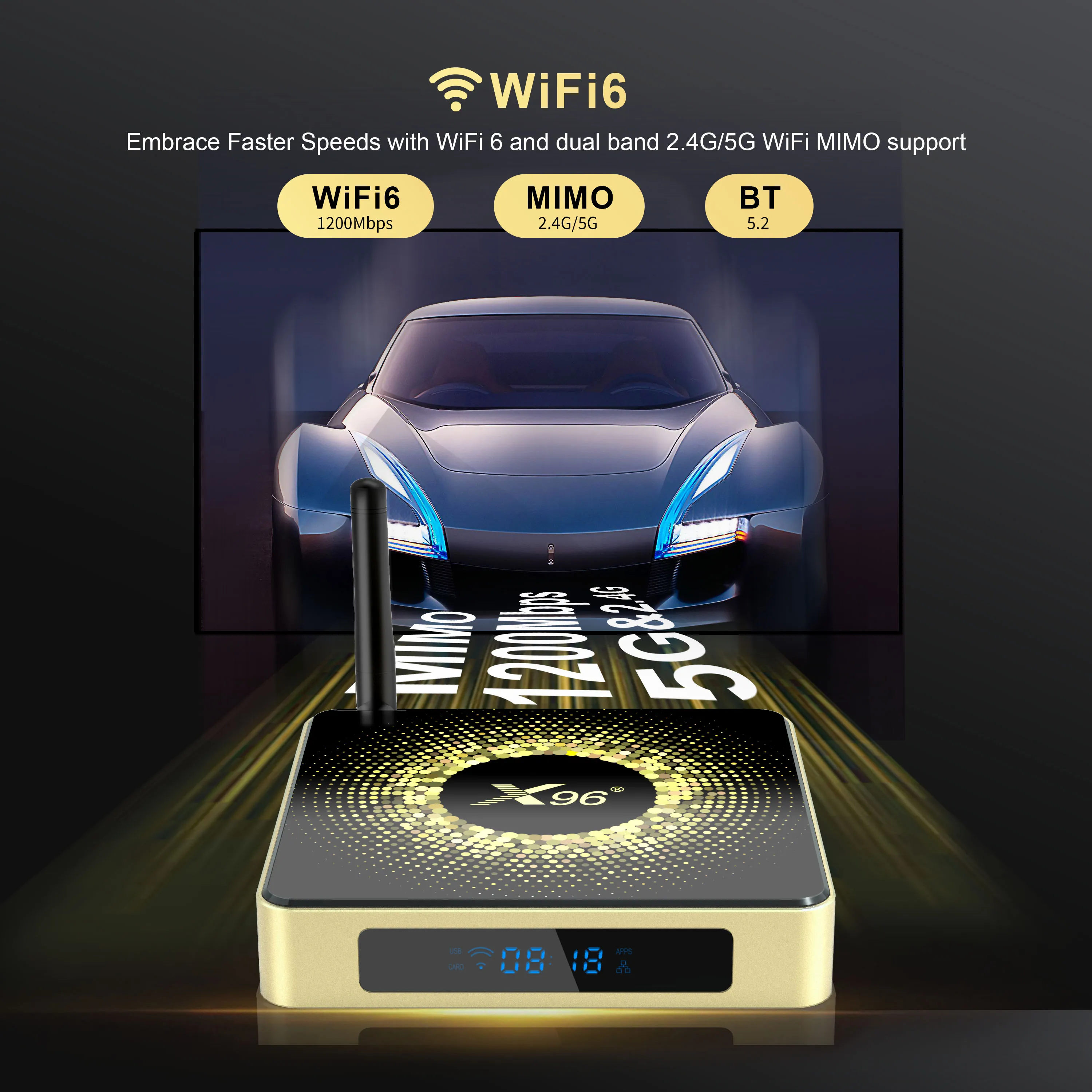 High Performance Media Streaming Device: 8K Ultra HD, 8GB RAM, 64GB ROM, USB 3.0, Wifi 6 ...