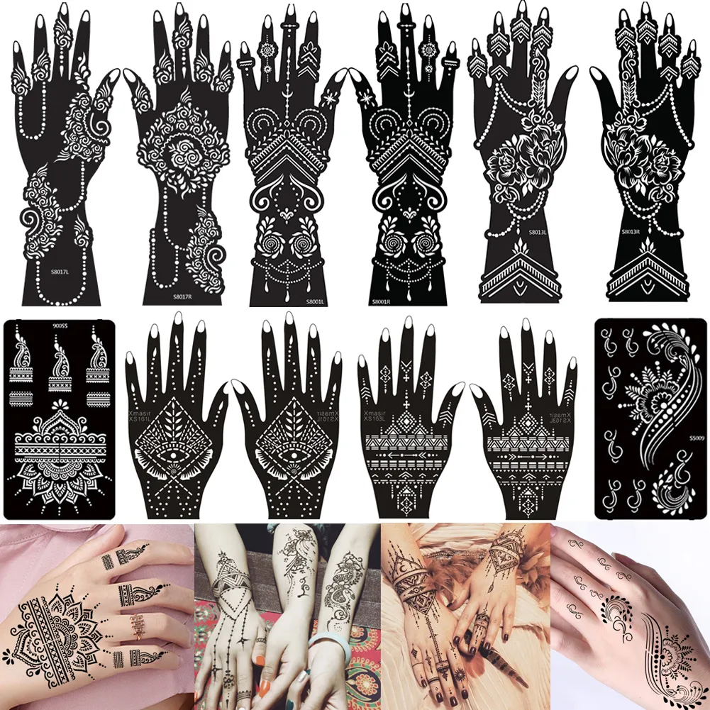 DHgate.com:Temporary Tattoo Stencils Kit - 12 Sheets Henna Body Art ...