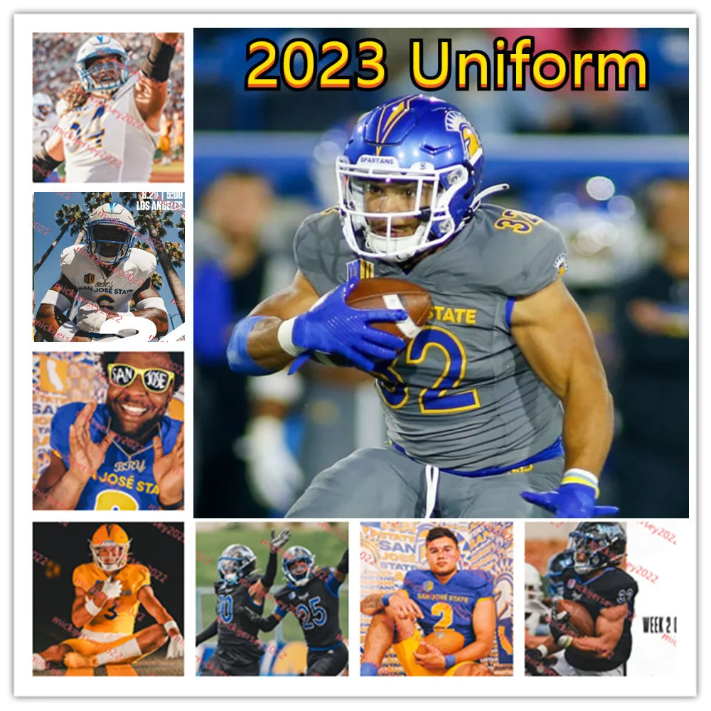 Custom San Jose State Spartans Football Jersey Stitched, 2024 Season ...