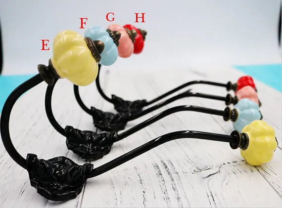 DHgate.com:Colorful Ceramic Pumpkin Wall Hooks Coat Hooks Decorative ...