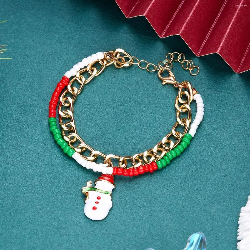 DHgate.com:Korean Trend Double Layer Chain Women's Christmas Bracelet ...