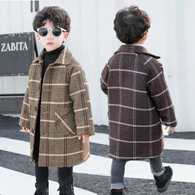 DHgate.com:Boys Plaid Woolen Jacket, Winter Kids Wool Blend Toddler ...
