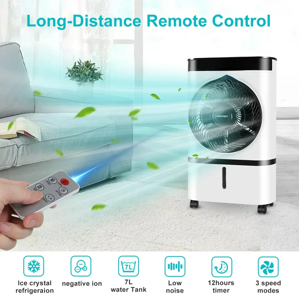 Portable Evaporative Air Cooler Fan - Mini AC Unit with Remote ...