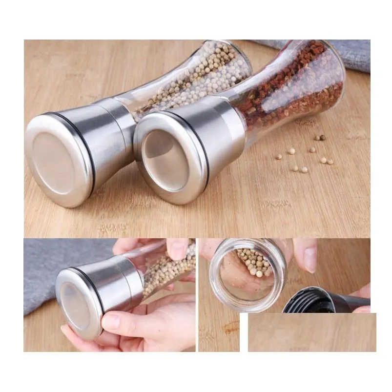 DHgate.com:Glass Pepper Grinder, Stainless Steel Pepper Mill. Modern ...