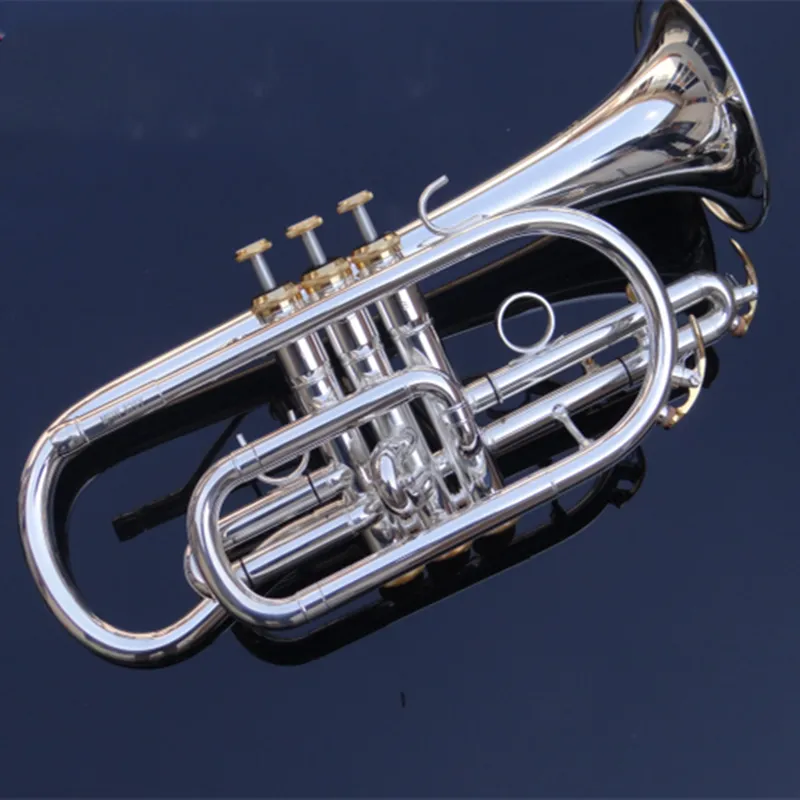 DHgate.com:Professional Silver Plated Bb Cornet Trumpet with Mouthpiece ...