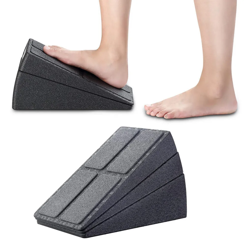 3-Piece Adjustable Yoga Blocks Set - Wedge Slant Board, Calf Stretcher ...