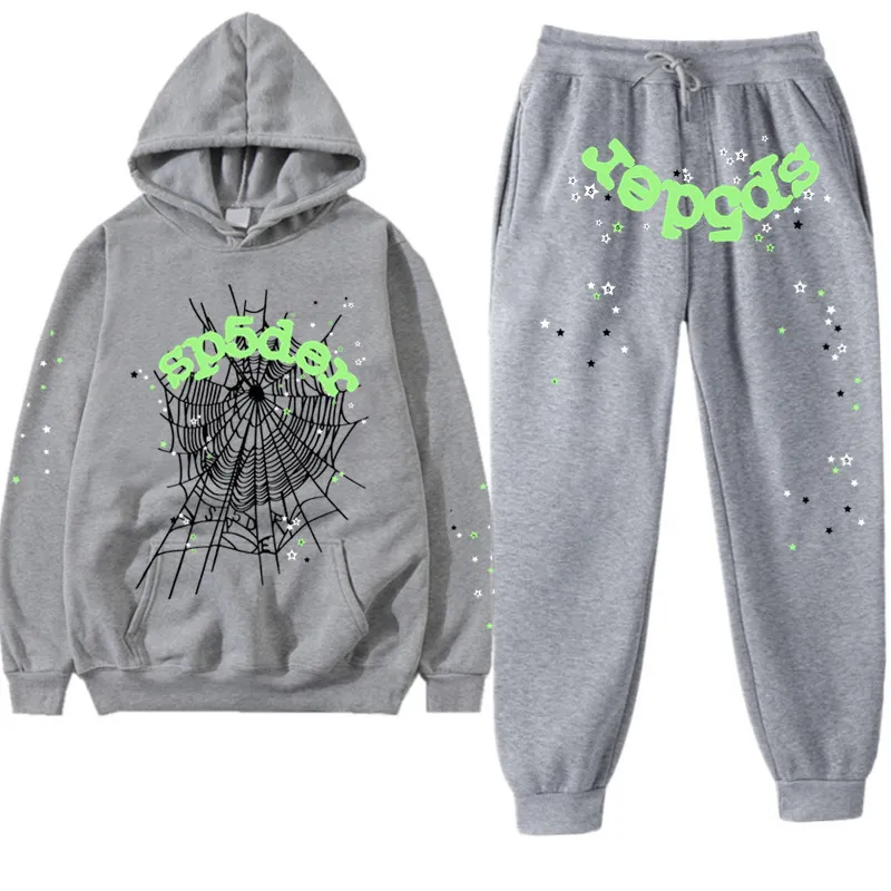 Spider Tracksuit 555 Sp5der Hoodie Man Young Thug 555555 Designer ...