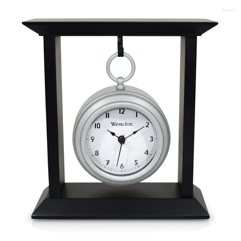DHgate.com:Modern Metal Black Silver Table Clock - Home Decor Luxury ...