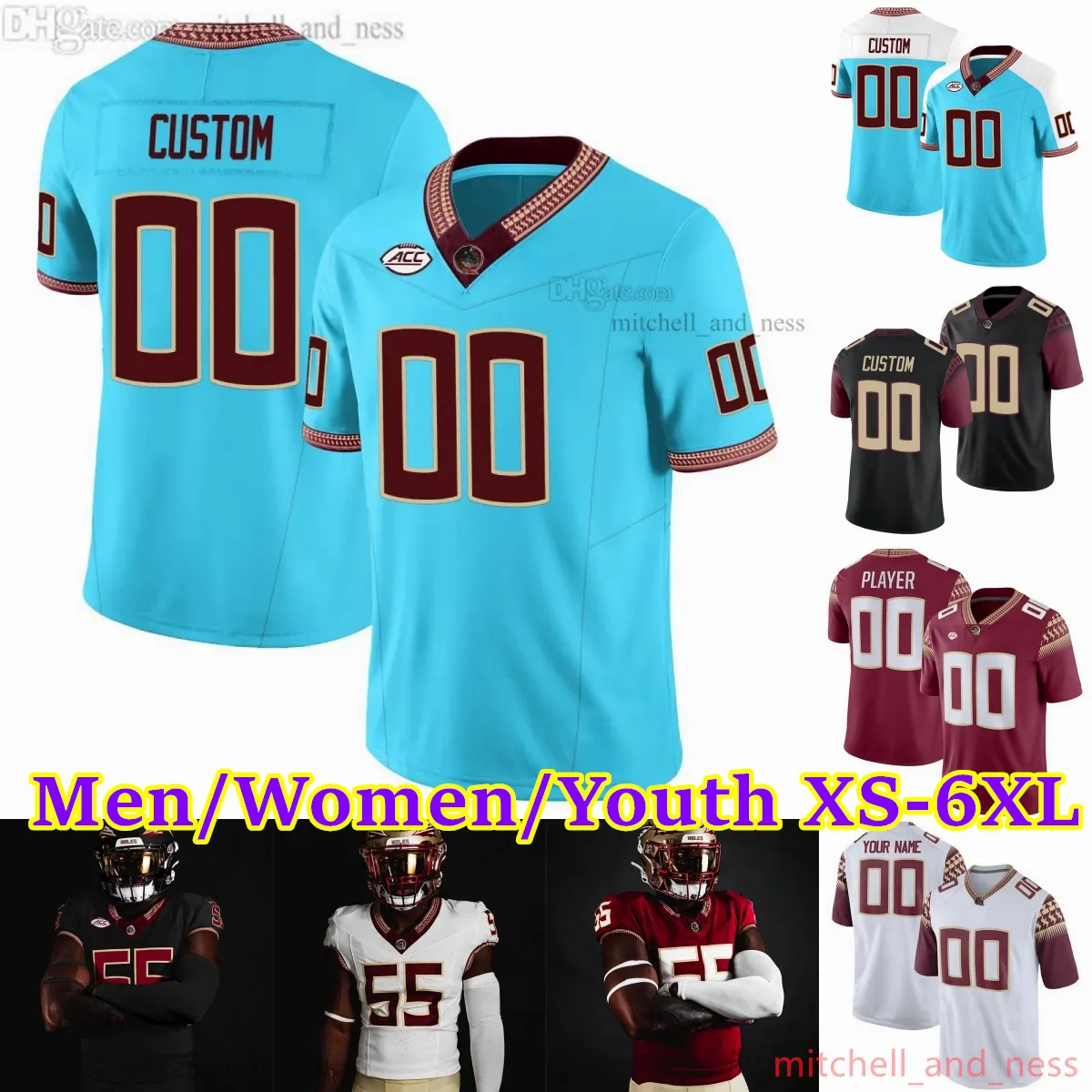 NCAA Florida State Seminoles Custom Football Jersey XS 6XL, Jugadores ...