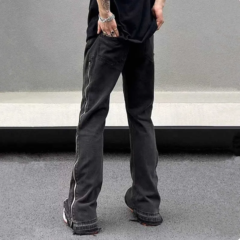 Jeans Para Hombres 2023 Cyber Y2K Streetwear Diseño De Cremallera ...