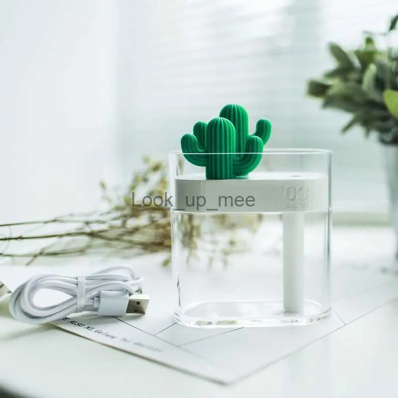 Clear Cactus Color Light USB Essential Oil Diffuser Humidifier Car ...