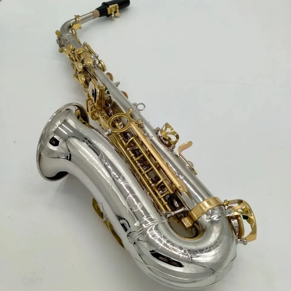 DHgate.com:White Copper Gold Plated Alto Saxophone with E-flat ...