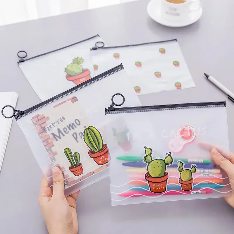 DHgate.com:10Pcs Clear Plastic File Folders with Zipper, 210 x 165mm ...