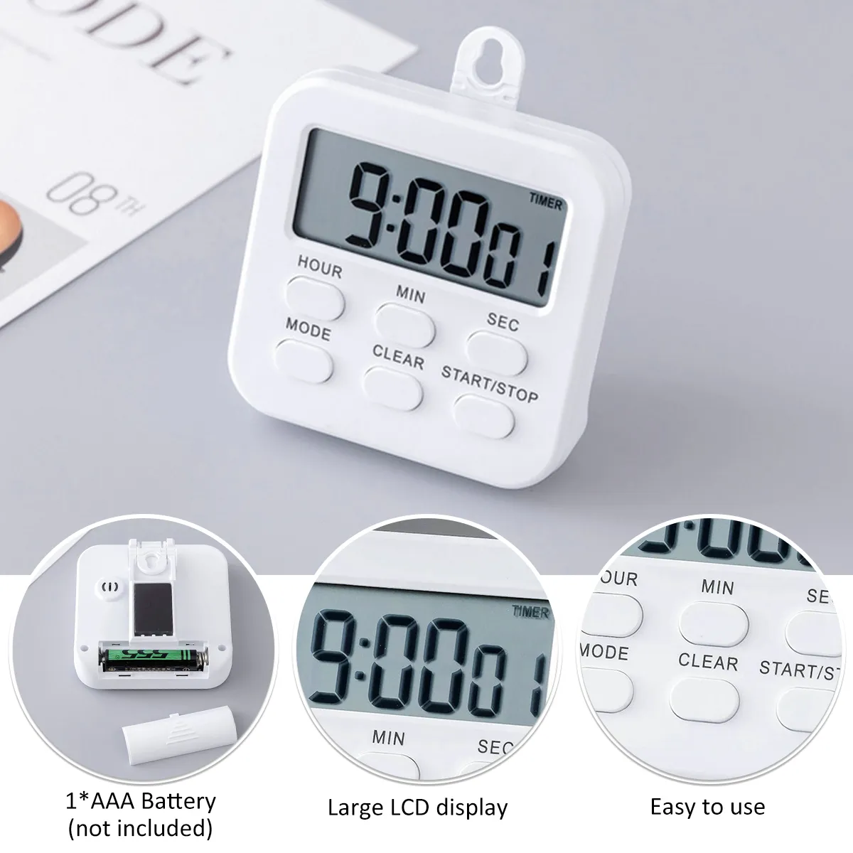 DHgate.com:Large Magnetic LCD Digital Kitchen Timer, 3 in 1 Stopwatch ...