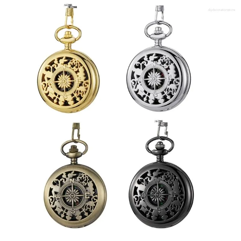 DHgate.com:Pocket Compass Watch, Portable Flip Watch with Compass ...