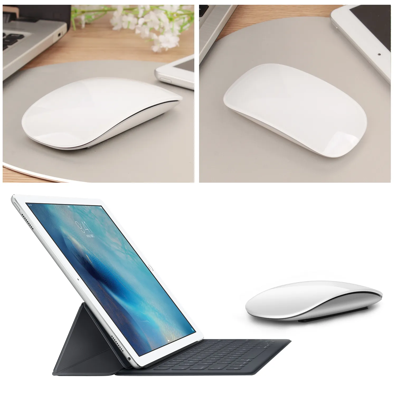 Ultra-Thin Rechargeable Wireless Mouse: Ergonomic Bluetooth Arc Touch ...