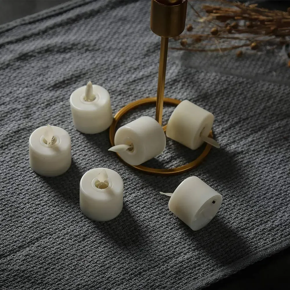 Dancing Flame Tea Lights 3D Wick Dancing LED Flickering Flameless