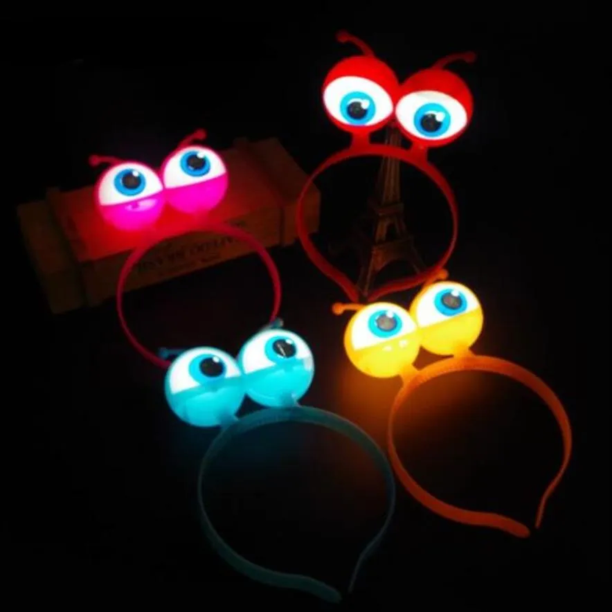 DHgate.com:Halloween LED Flashing Alien Headband Light-Up Eyeballs Hair ...
