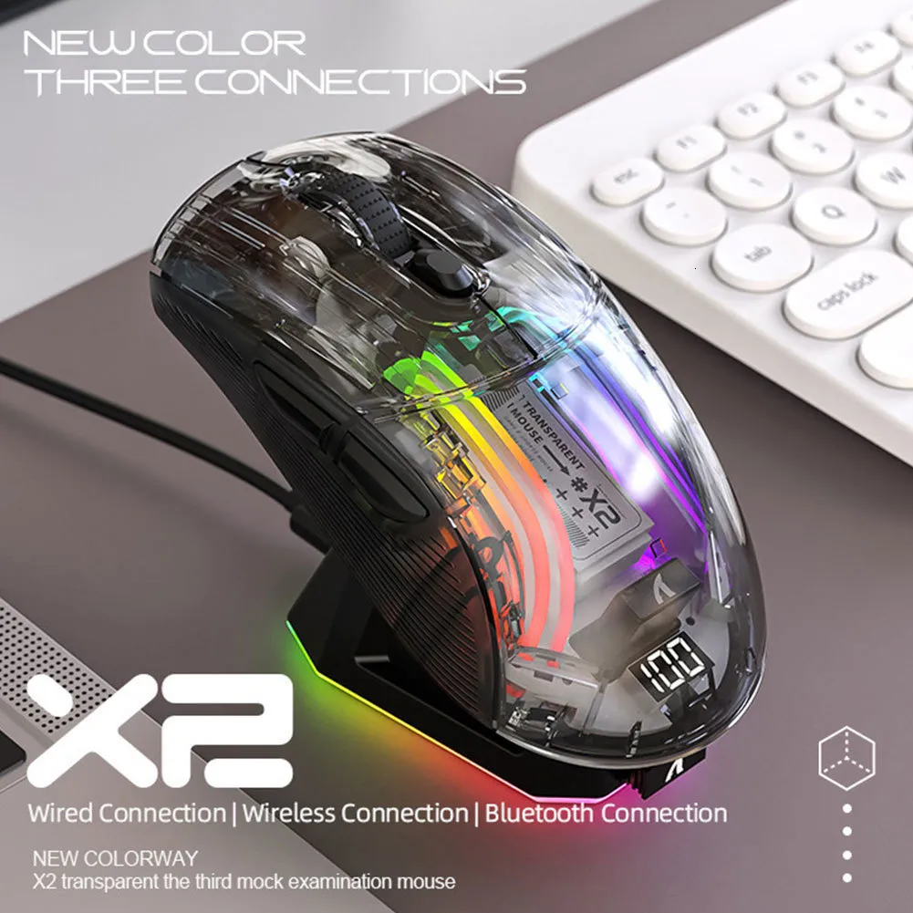 DHgate.com:2024Upgraded Wireless Rechargeable Gaming Mouse, Transparent ...