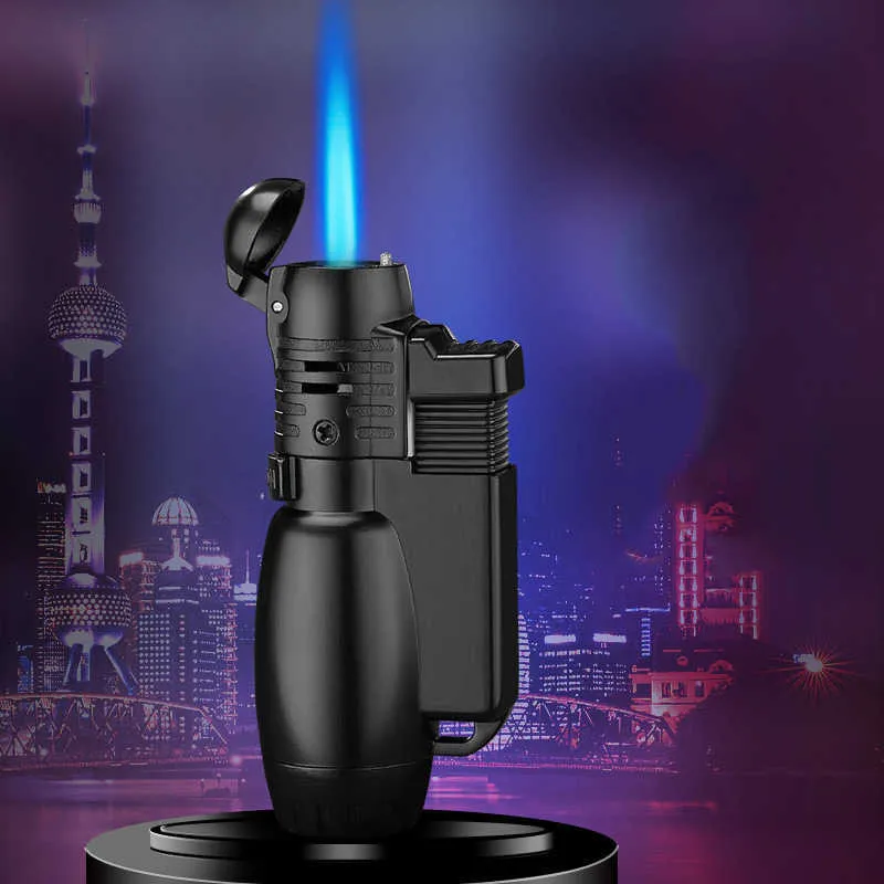 Lighters Metal No Gas Lighter Torch Turbo Lighter Jet Windproof Butane ...